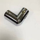 Tubular 90 degree inline glass stabilizer bar connector clamp