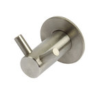 45mm round base solid stainless steel durable double towel hook